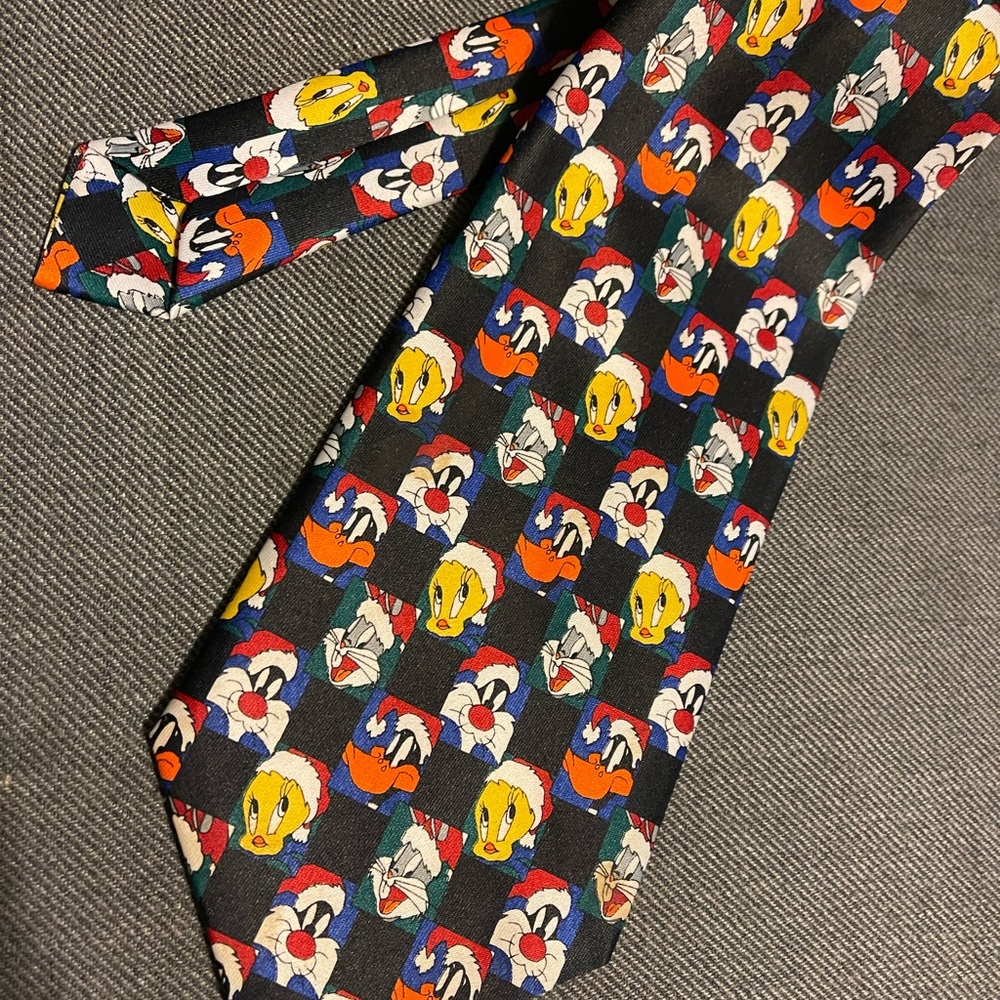 Valentino Gaggio Vintage Looney Tunes Satin Tie. Made… - Gem